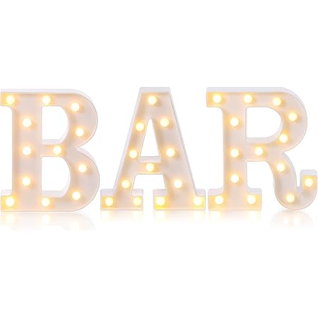 Amazon.com : Rdutuok LED Marquee Letters Lights BAR Sign with Remote ...