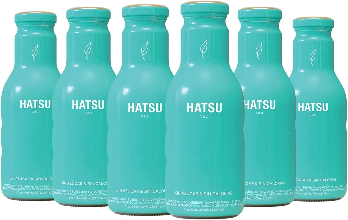 HATSU | Bebida de té blanco con sabor a Granada y Mora Azul | Sin ...
