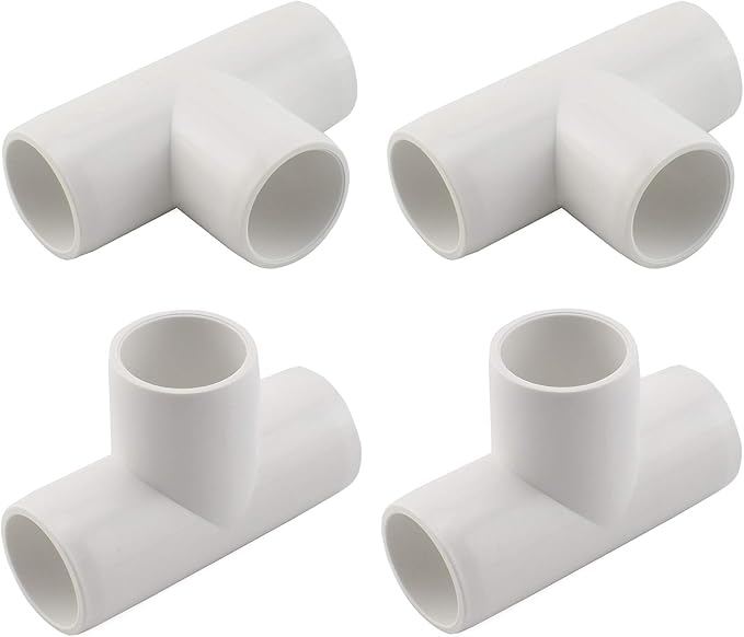 White 4 Pack SDTC Tech 1/2 5 Way PVC Fitting Furniture Grade Pipe Elbow ...