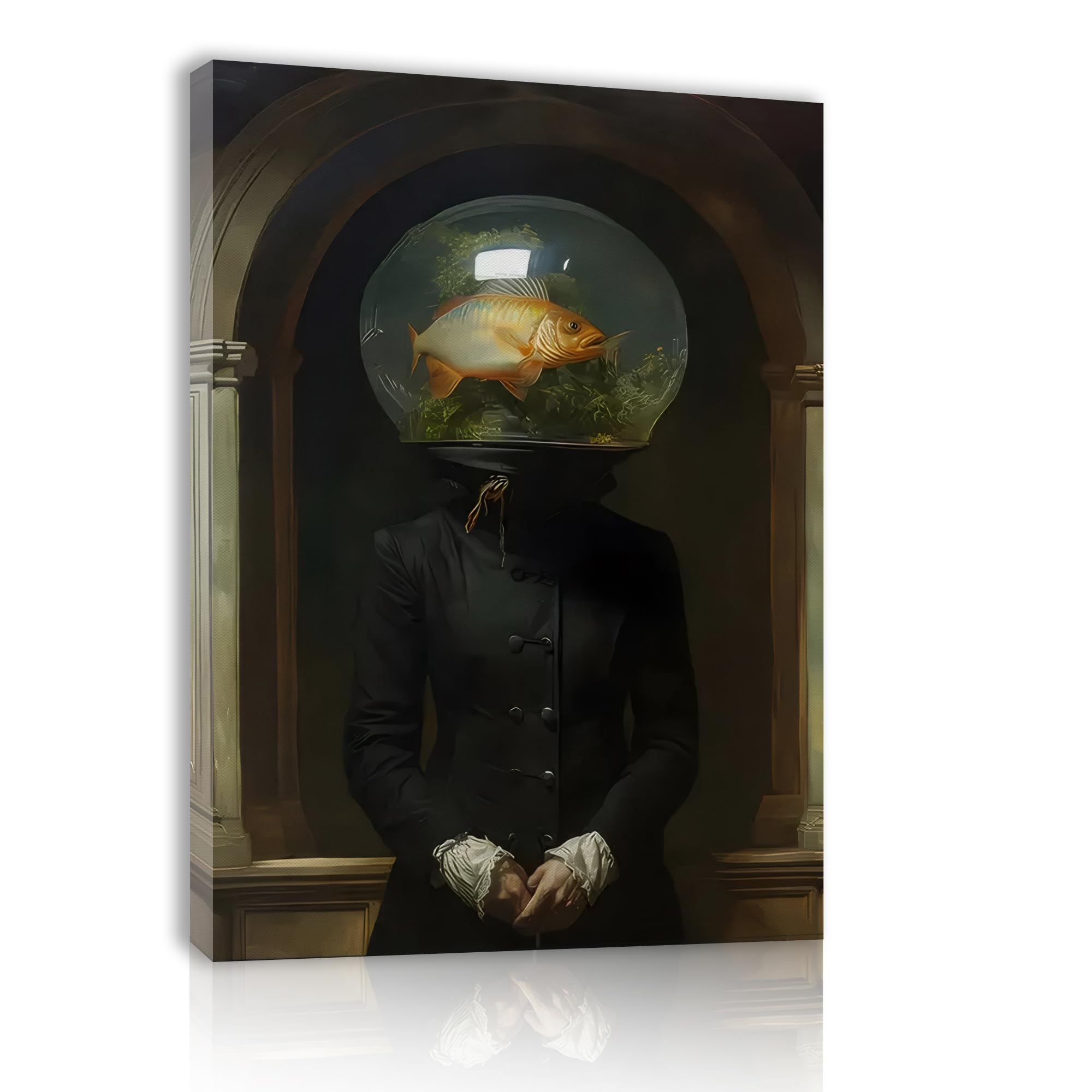 Amazon.com: Funny Goldfish Fishbowl Portraits Medieval Framed Gothic ...