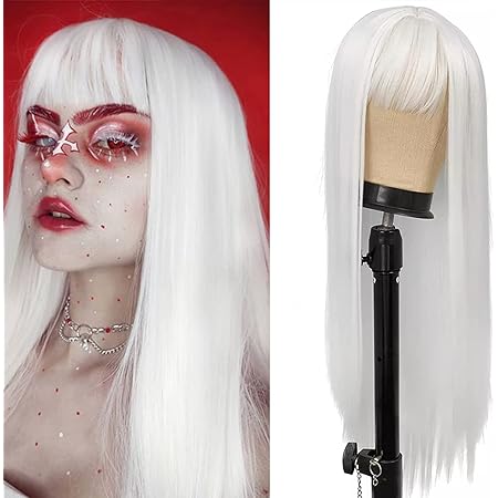 Amazon.com: Soyusunny Long Pink Straight Cosplay Wig Costume Halloween ...