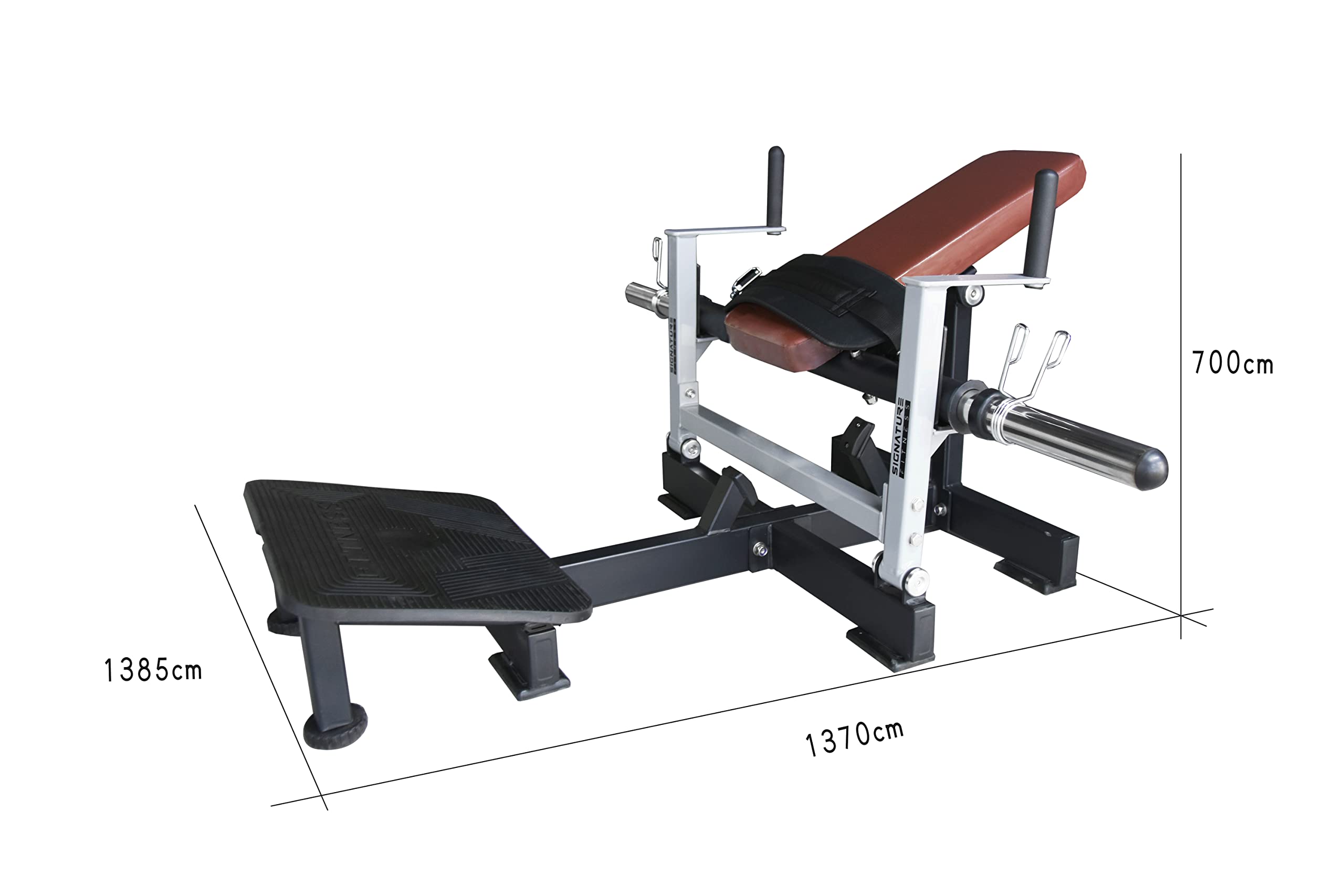 Signature Fitness Glute Bridge Plate-Loaded Hip Thrust Machine for Butt ...