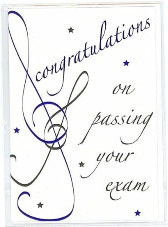 Congratulations on Passing Your Exam - Greetings Card - Black : Amazon ...