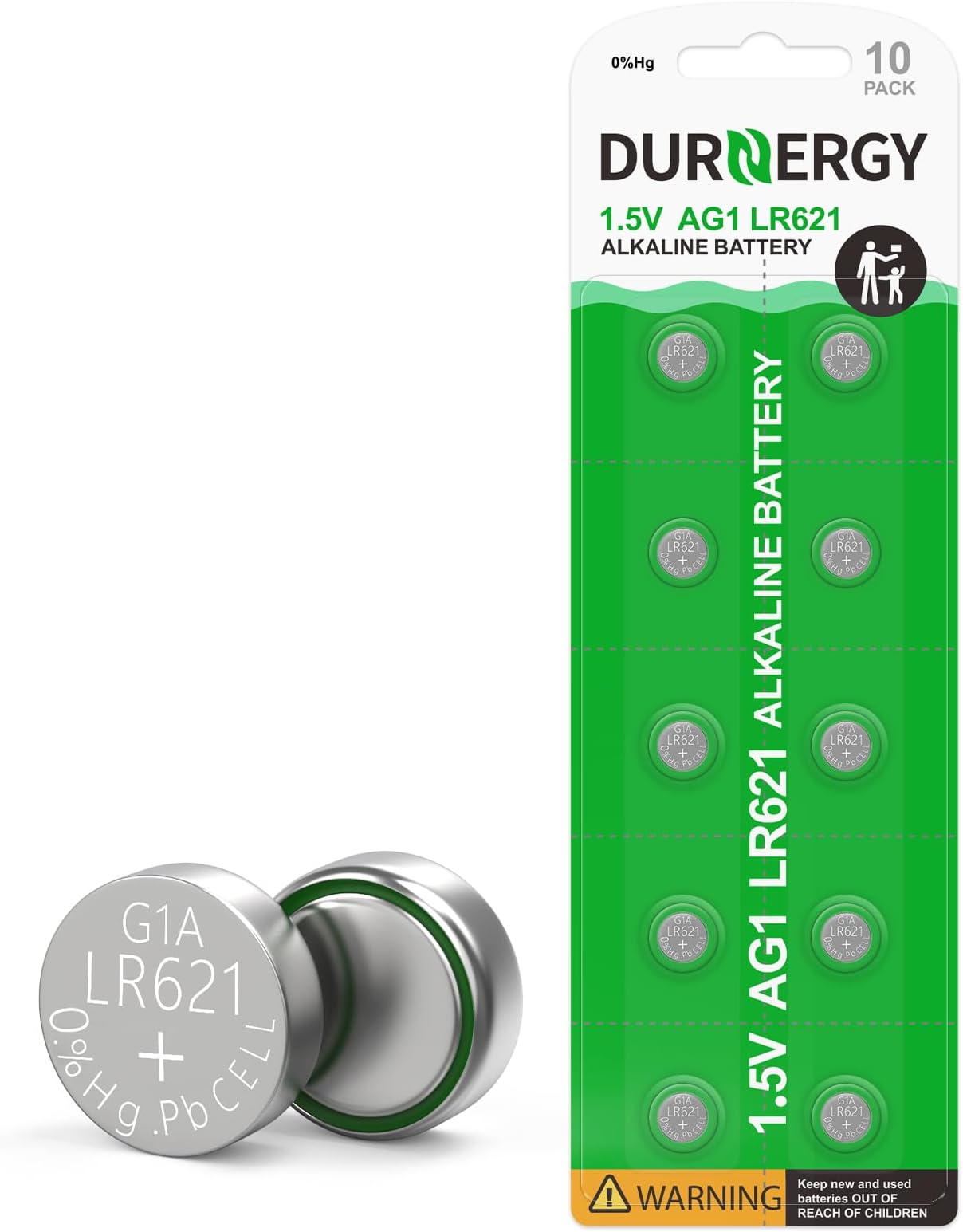 Amazon.com: DURNERGY SR621SW Watch Battery 10 Pcs, AG1 Battery Watch ...