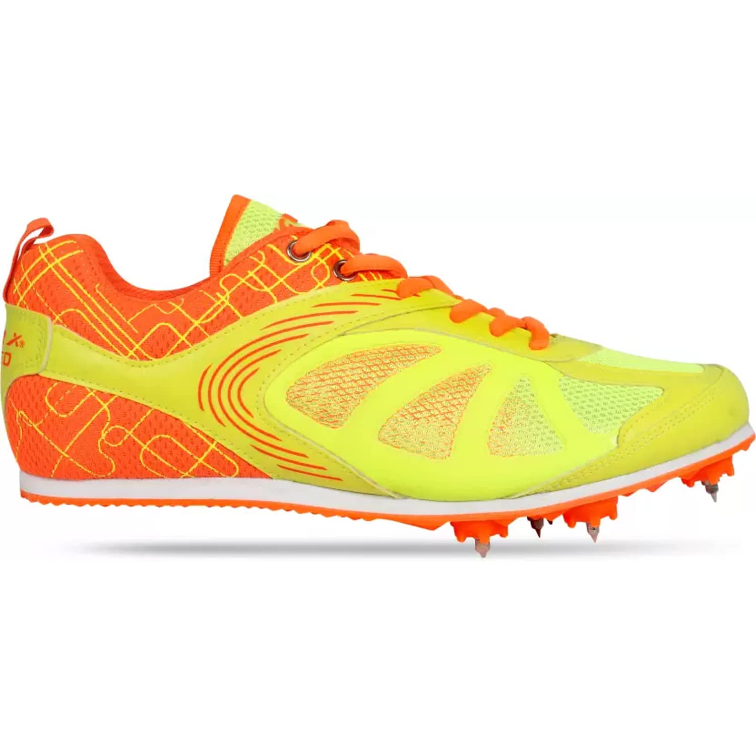 Buy Vector X Bolted Running Spike Shoe, F.Grn/Orange at Amazon.in
