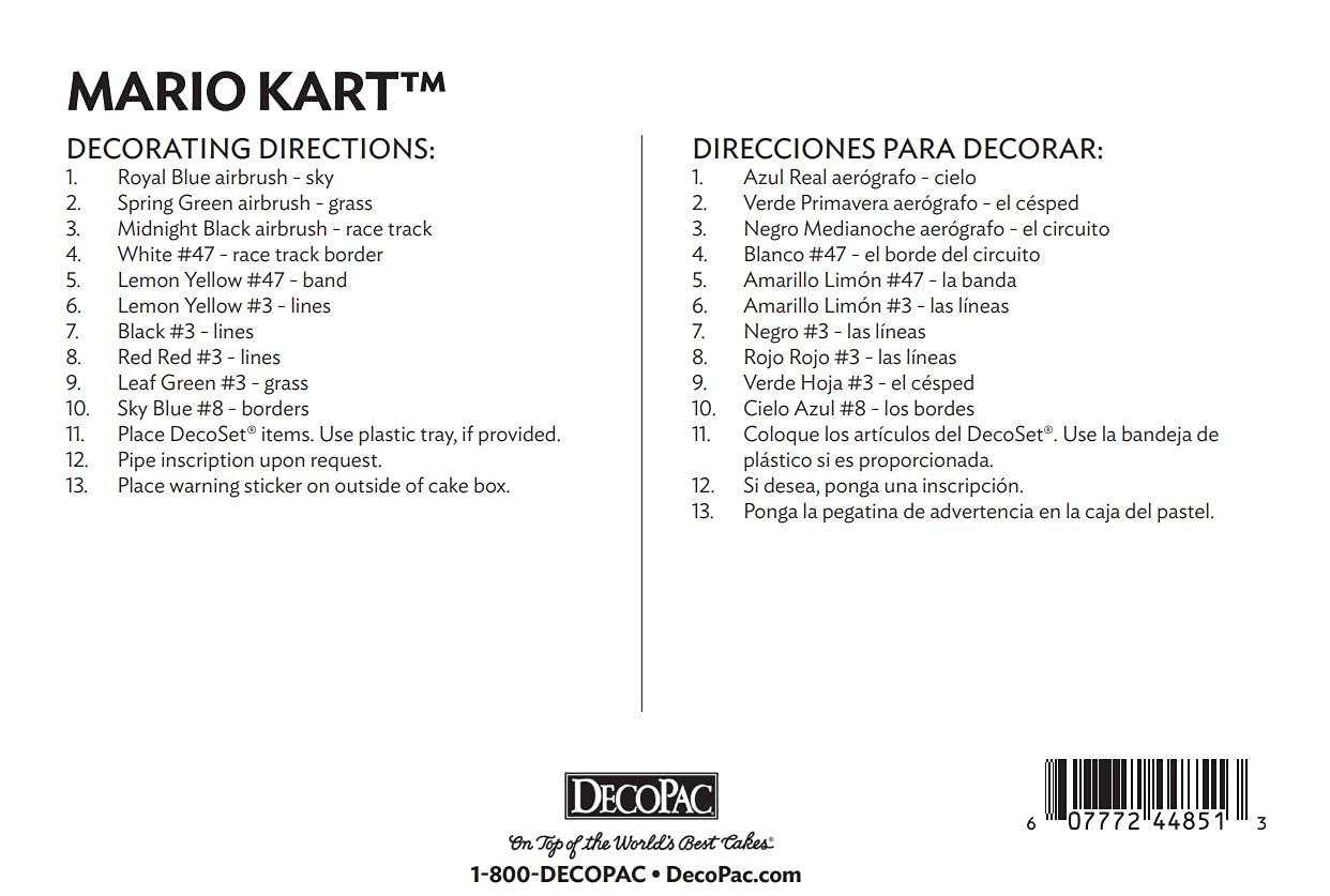 Buy DecoSet® Super Mario Kart Cake Topper, 2-Pc Cake Topper with Race ...