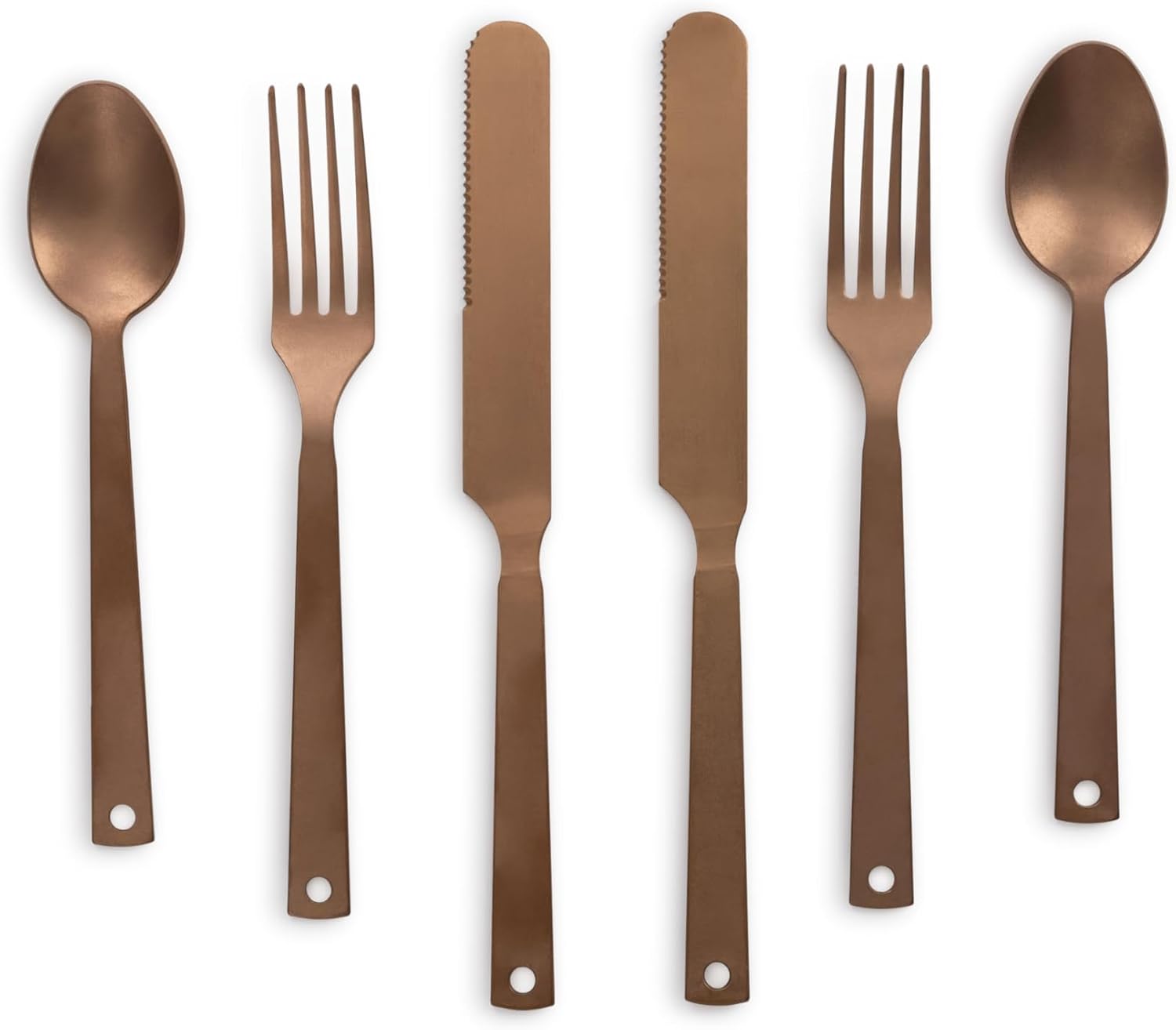 Amazon.com | Barebones 6 Piece Flatware Set - Utensil Set With 2 Forks, 2 Knives, and 2 Spoons ...