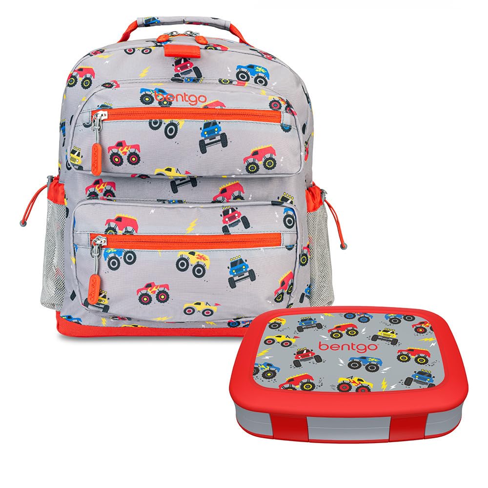 Amazon.com: Bentgo® Kids 14” Backpack Set With Kids Prints Lunch Box ...