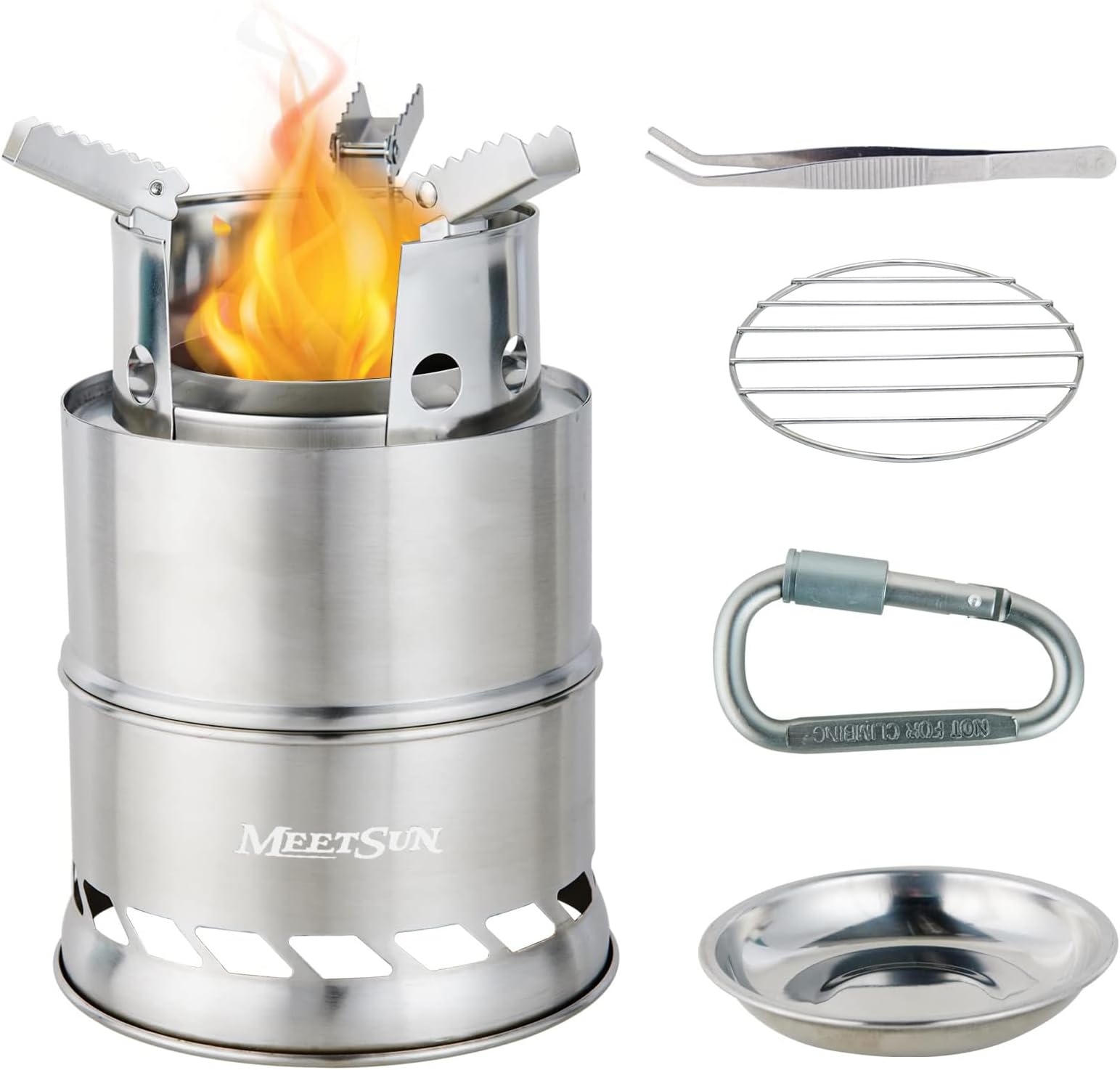 Amazon.com: TOMSHOO Portable Folding Windproof Wood Burning Stove ...