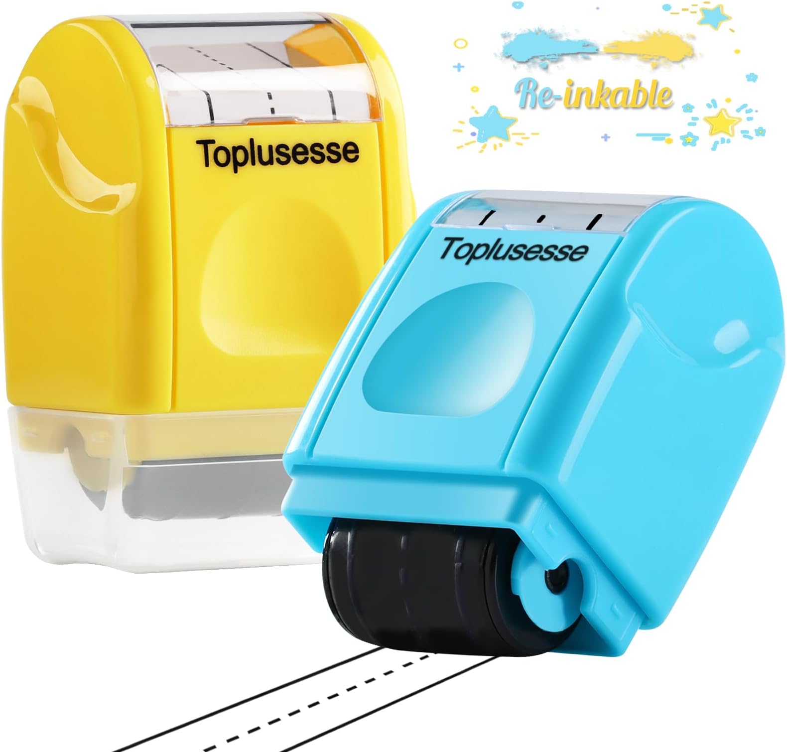 Amazon.com : Dashed Handwriting Lines Practice Roller Stamp,Self-Inking ...