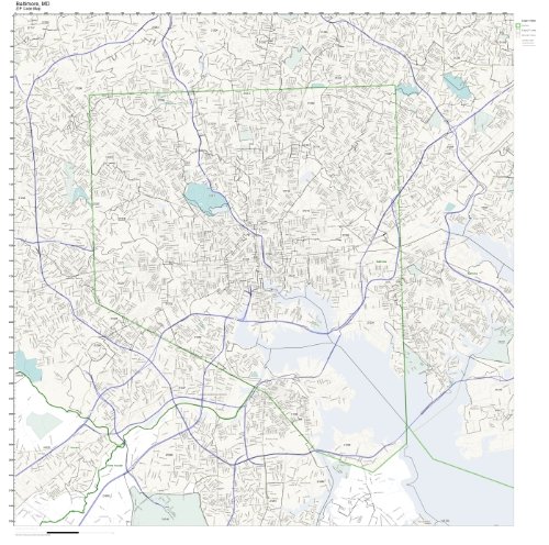 Working Maps Zip Code Wall Map Of Baltimore Md Zip | Desertcart Sri Lanka