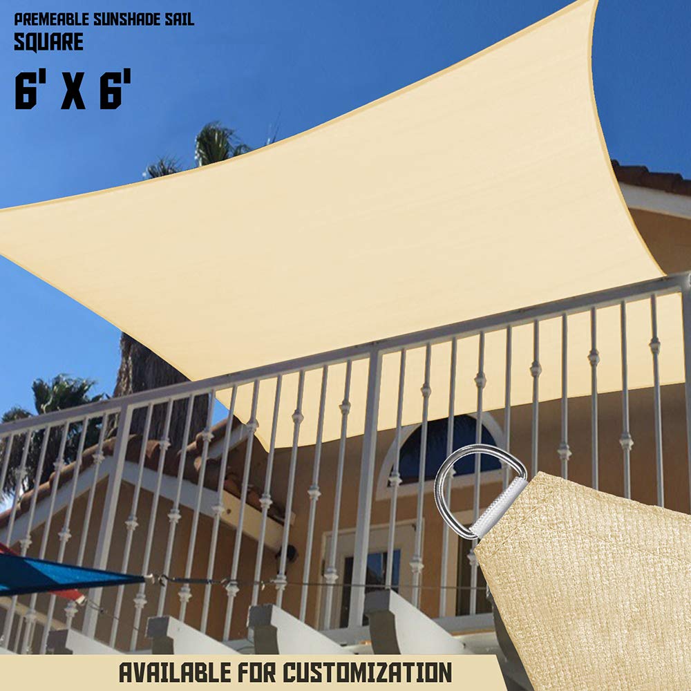 Snapklik.com : TANG Sunshdes Depot 6 X 6 Sun Shade Sail Square Canopy ...