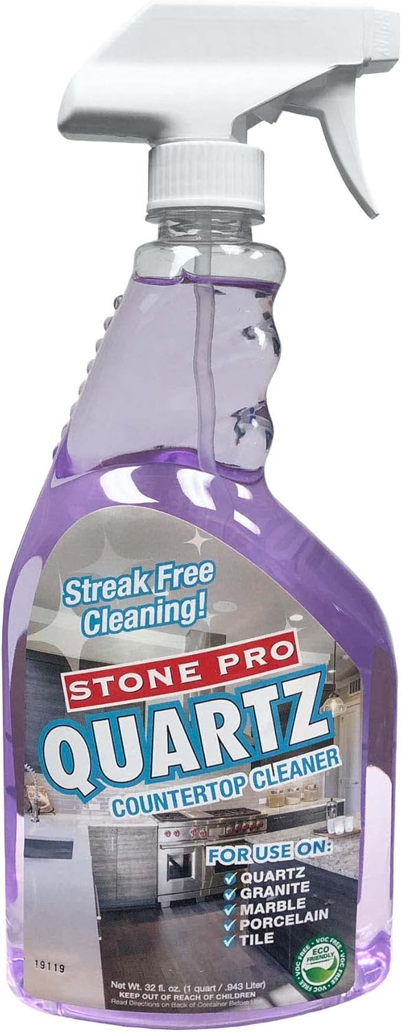 Amazon.com: Stone Pro Quartz Countertop Cleaner - 32 Ounce Spray Bottle ...