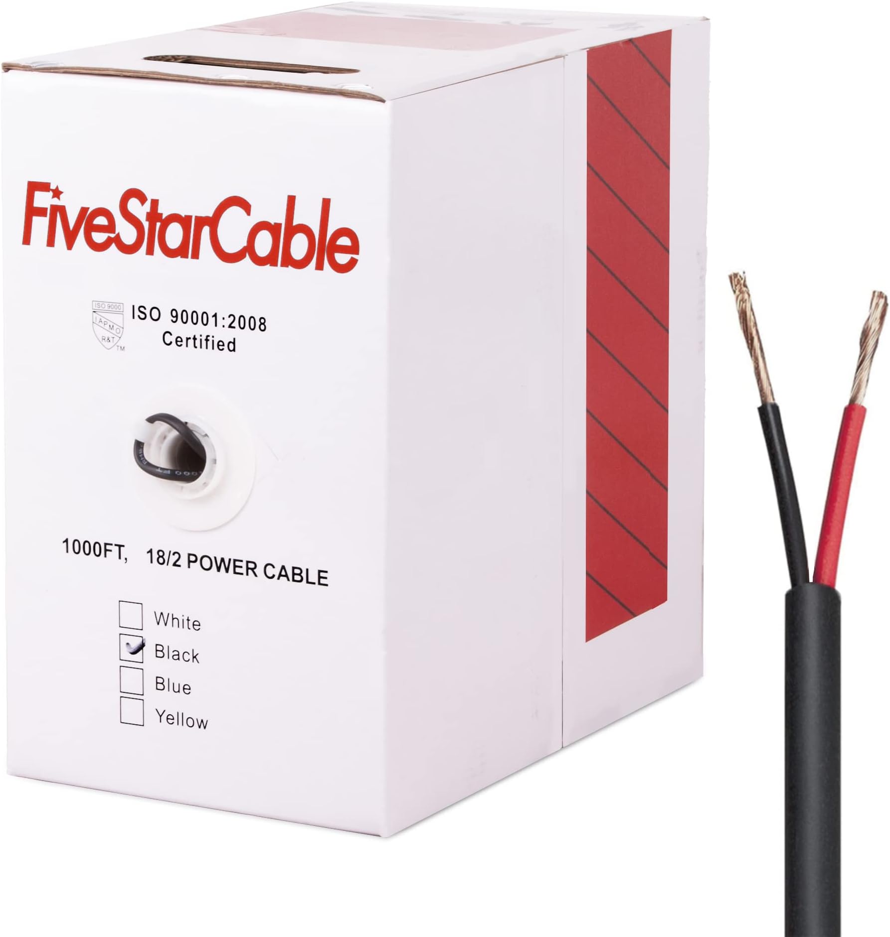 Amazon.com: Cables Direct Online 500ft Stranded 18/2 Alarm CCA Cable ...
