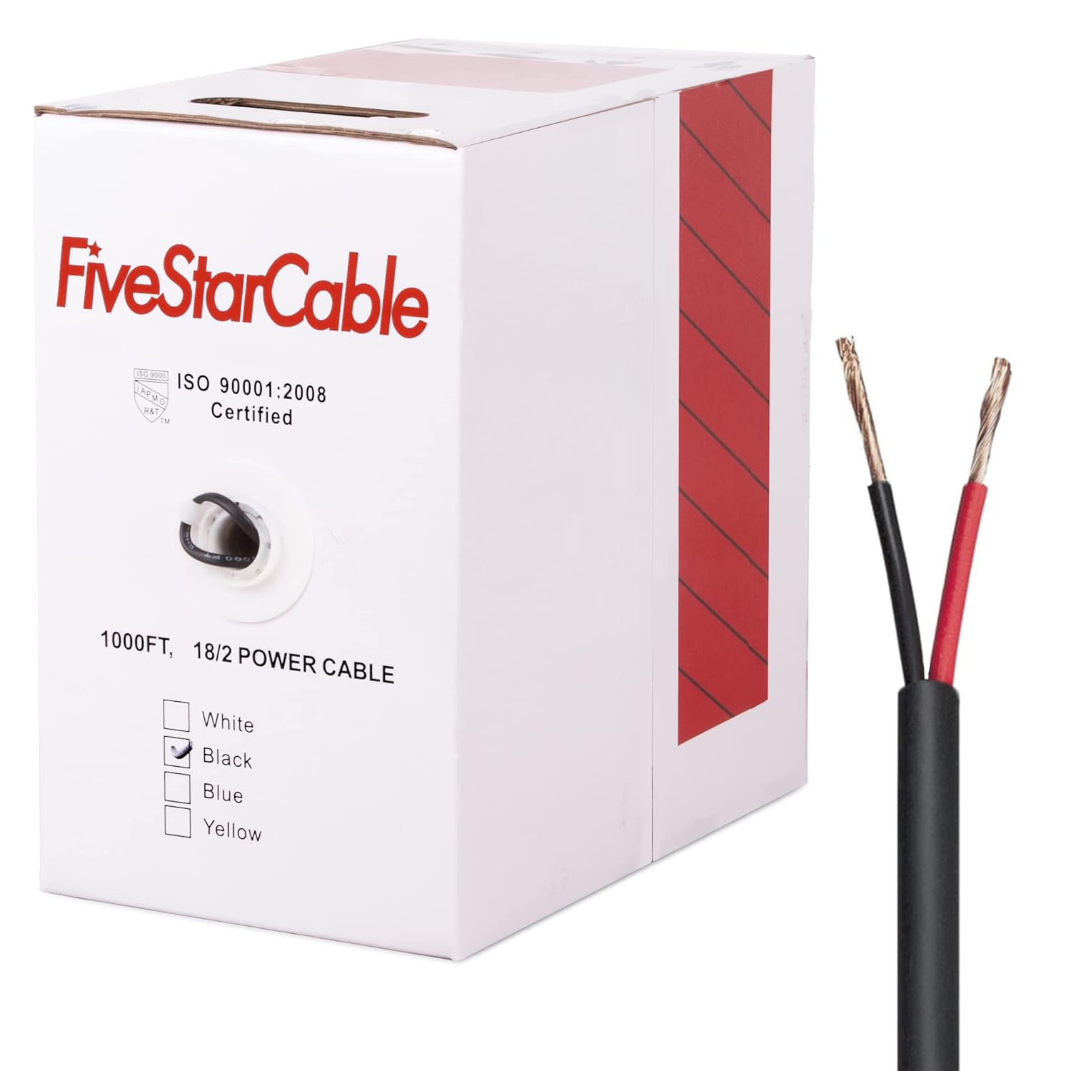 Amazon.com: FiveStarCable 18/2 Gauge Low Voltage Cable Wire - 1000 ft ...
