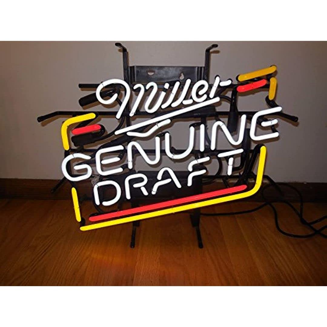 Miller Genuine Draft Lighted Sign Rare!! Round MILLER Genuine Draft 2