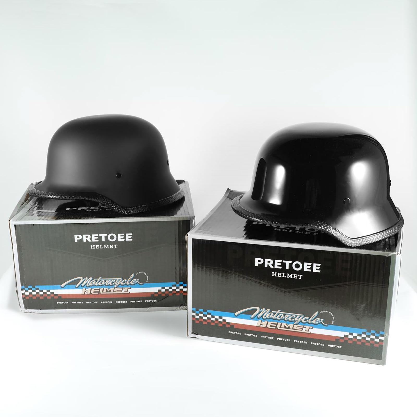 German Style Motorcycle Helmet, DOT Approved Motorcycle Half Helmets ...