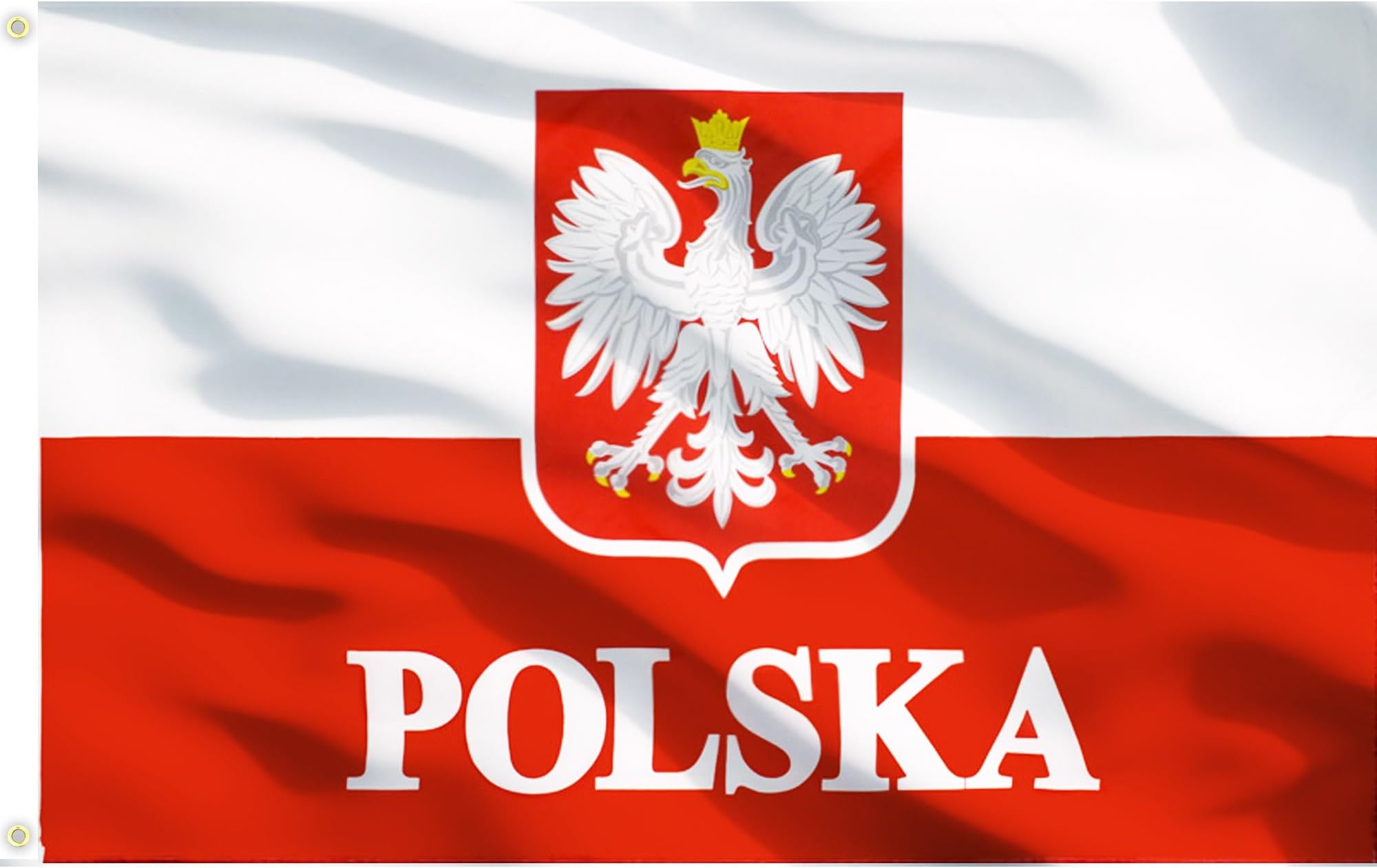 Amazon.com : Yangyirun Polish national emblem flag Polska flags 3x5FT ...