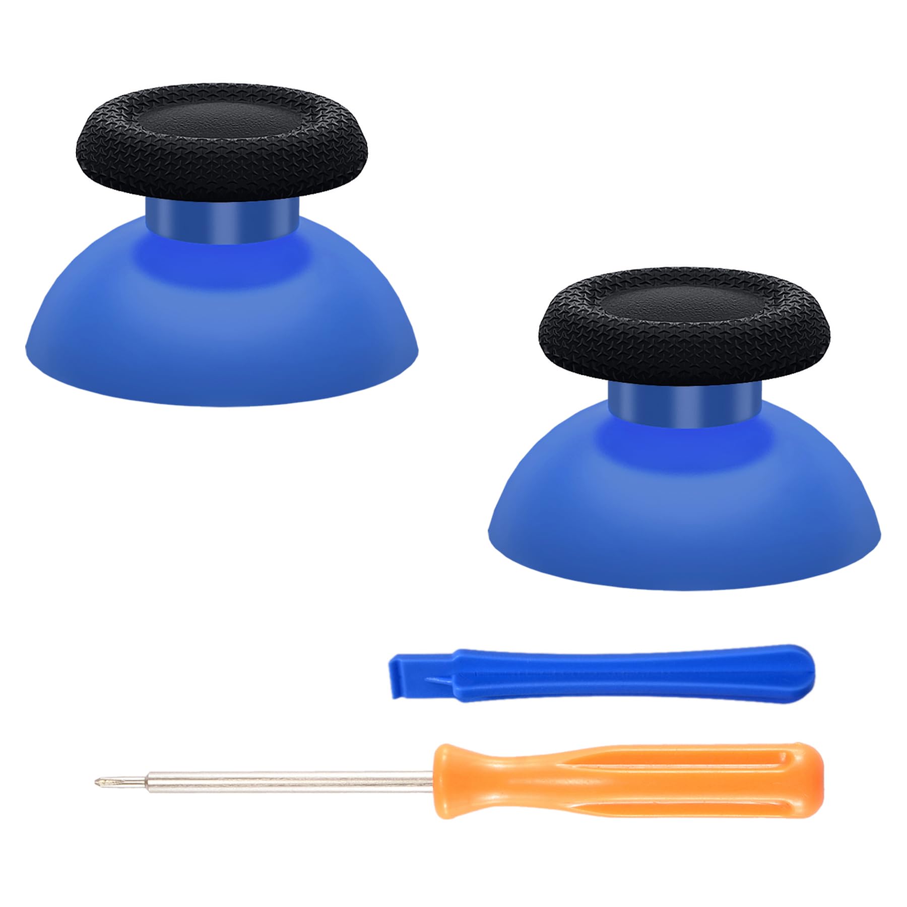 Amazon.com: eXtremeRate Blue & Black Replacement Thumbsticks for PS5 ...