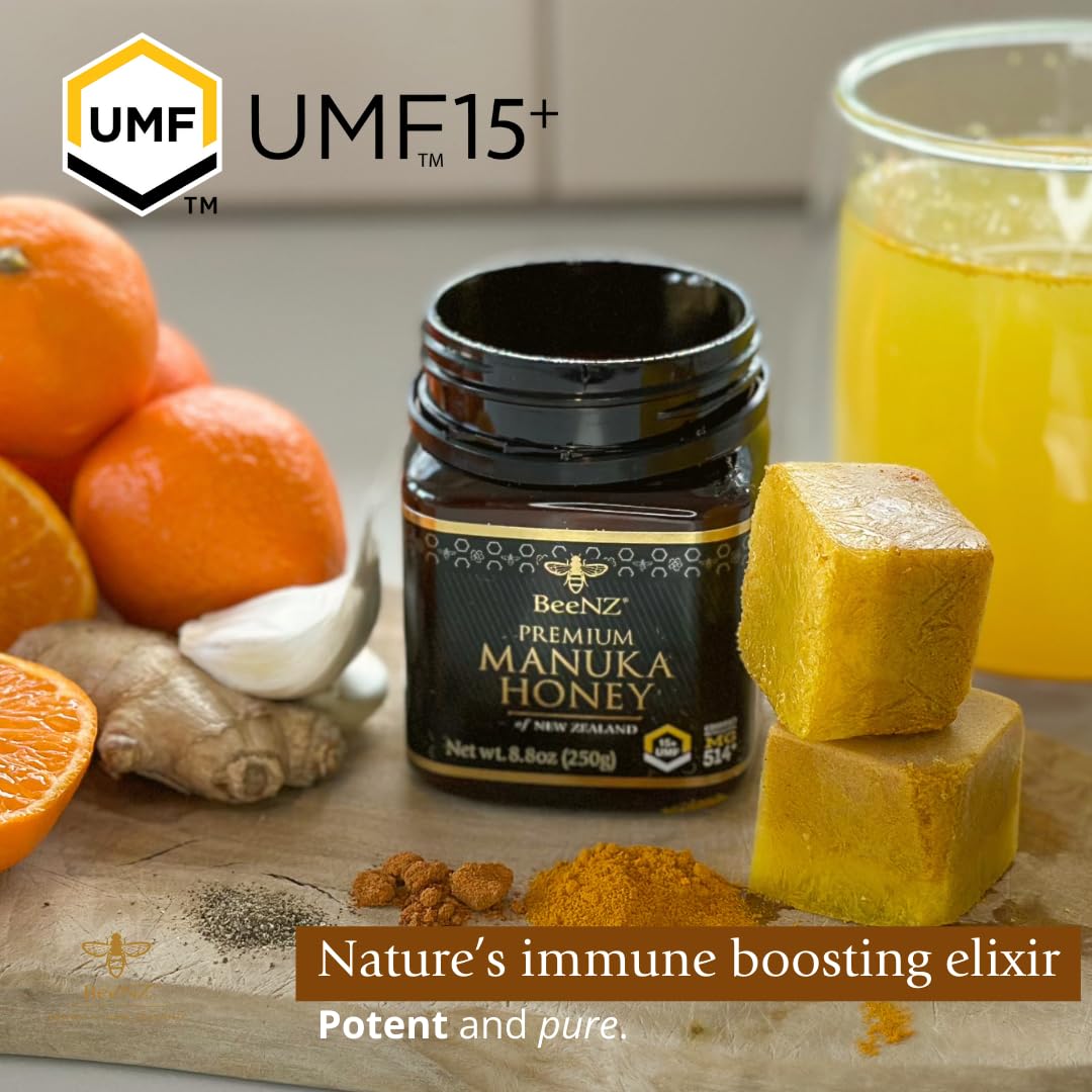 BeeNZ Miel de Manuka de alta calidad, certificada UMF15+ MGO 514+ Miel de Manuka 100% pura de ...