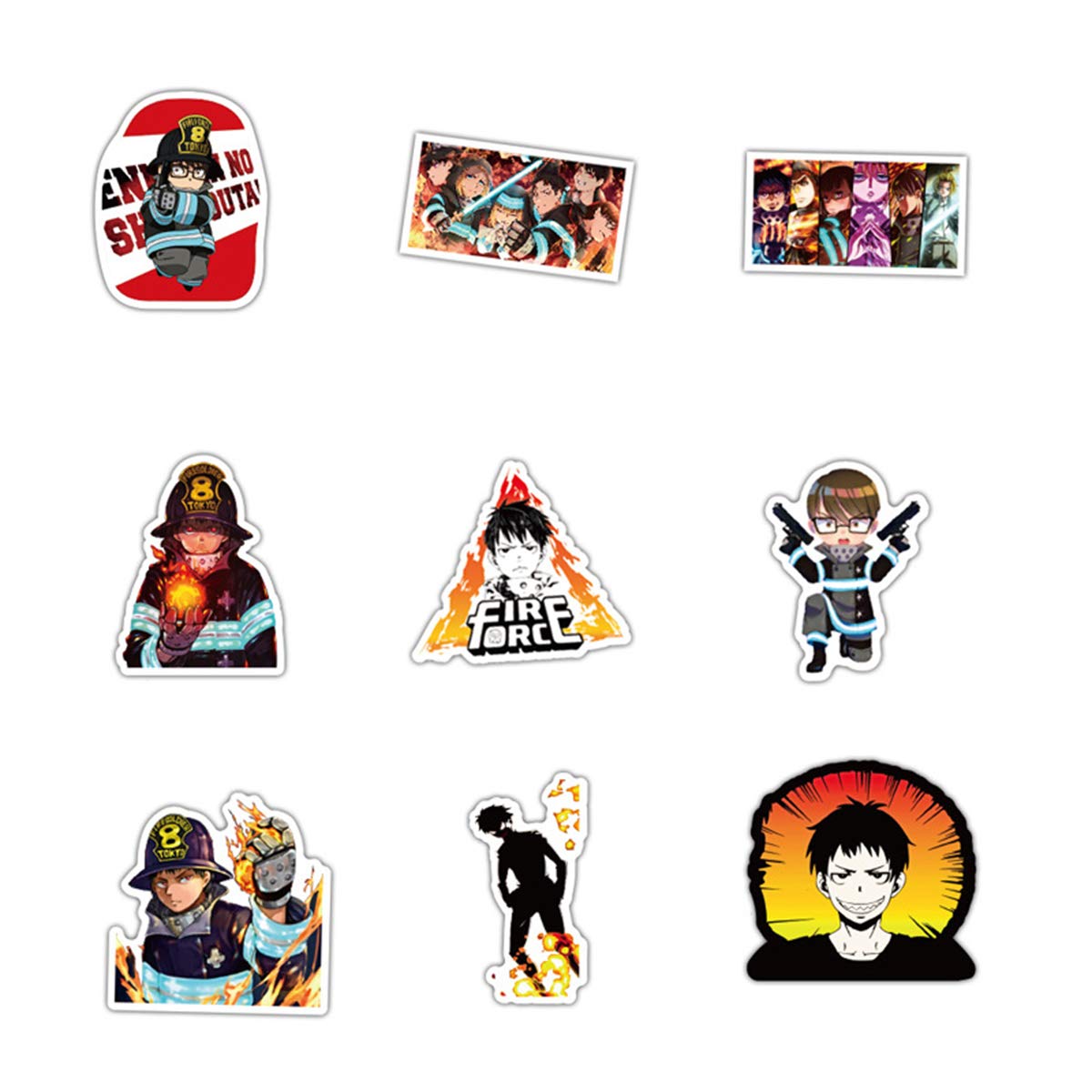 fire Force Anime Sticker Pack of 50 Stickers - Waterproof Durable ...