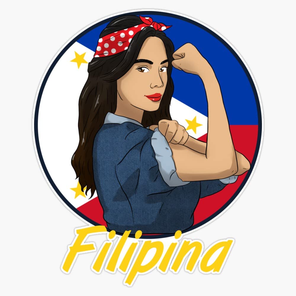 Amazon.com - Philippines Pinay Filipina Pride Proud Strong Flag I Gift Idea Sticker Sticker ...