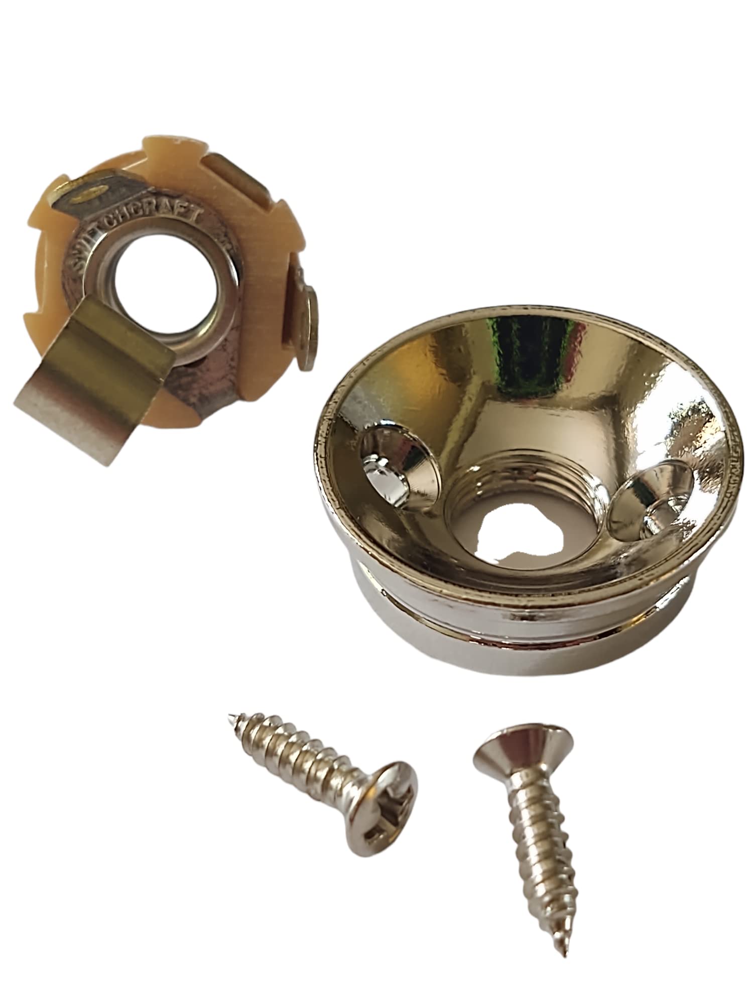Amazon.com: Electrosocket Jack Plate for Telecaster - Polished Nickel ...