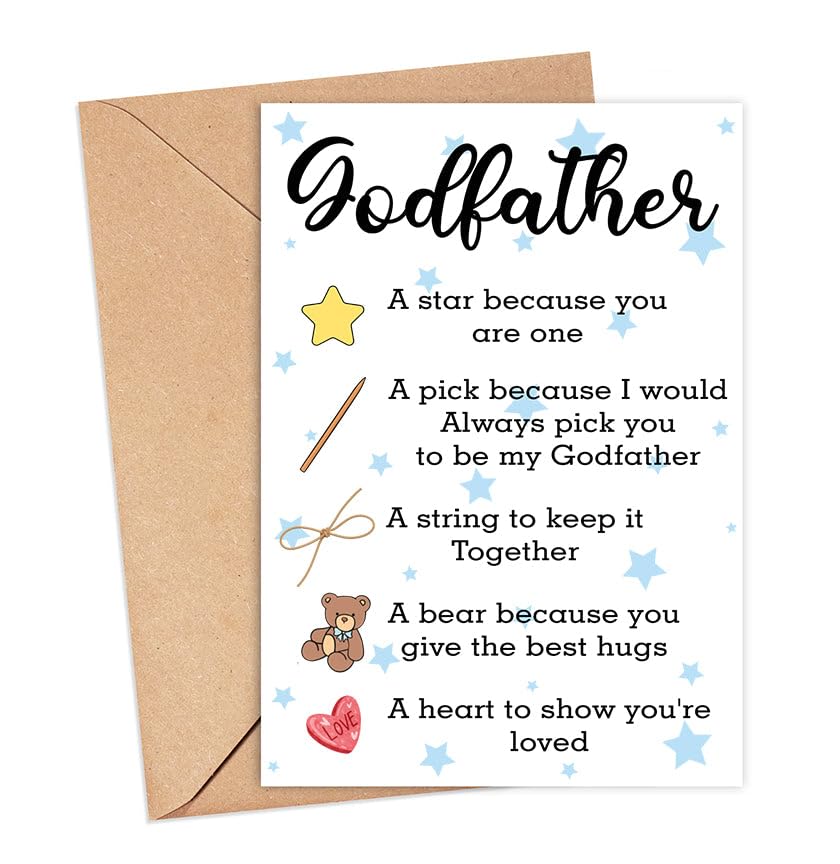 Amazon.com : Godfather Card - Token I Love Gift - Unique Gift For ...