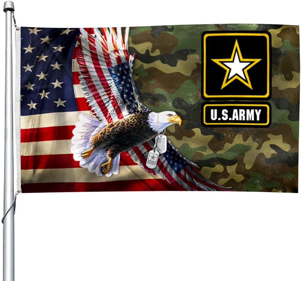Amazon.com : Trade Winds 3x5 U.S. Army Flag This We'll Defend Black ...