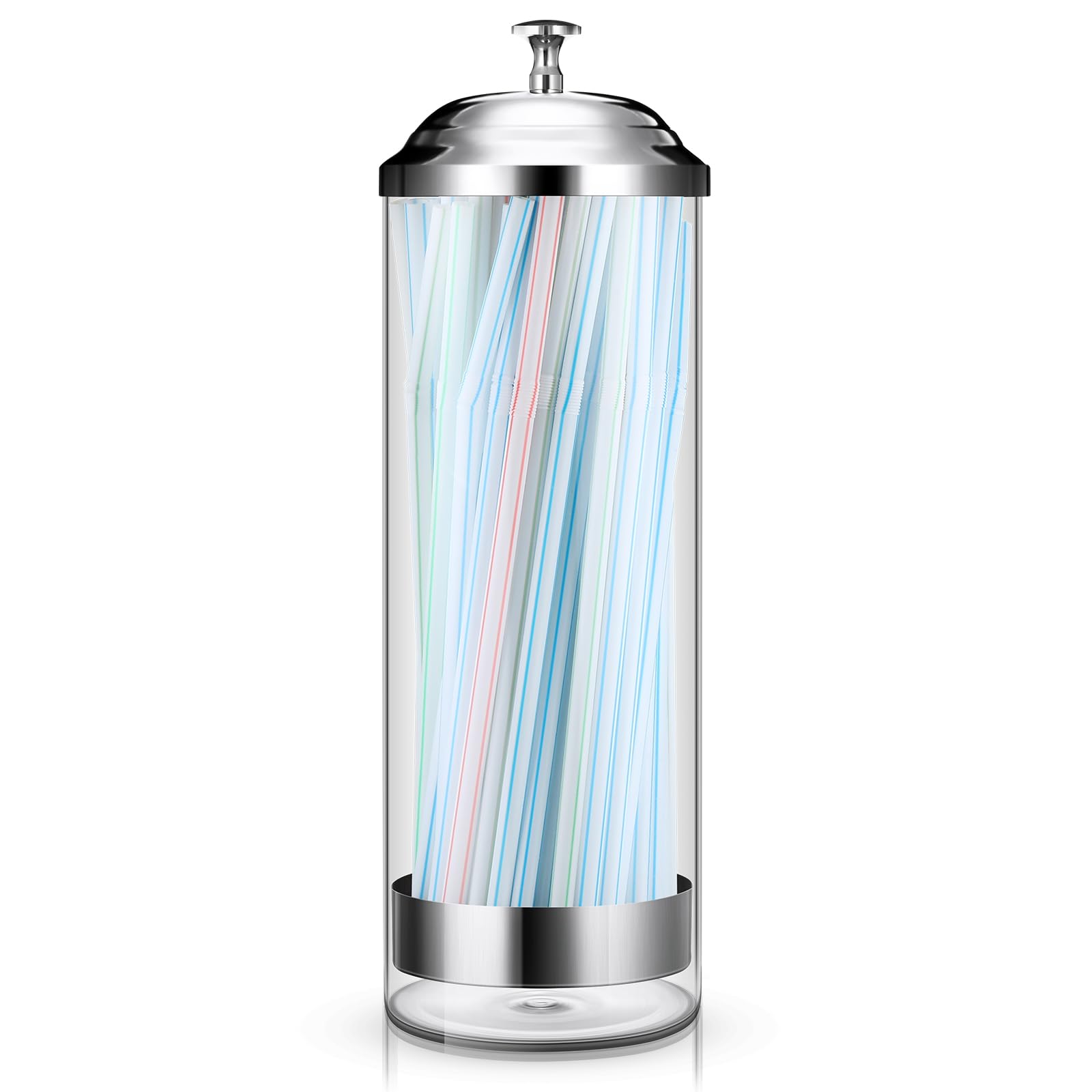 Snapklik.com : Patelai 10.6 Inch Clear Plastic Straw Dispenser And 100 ...