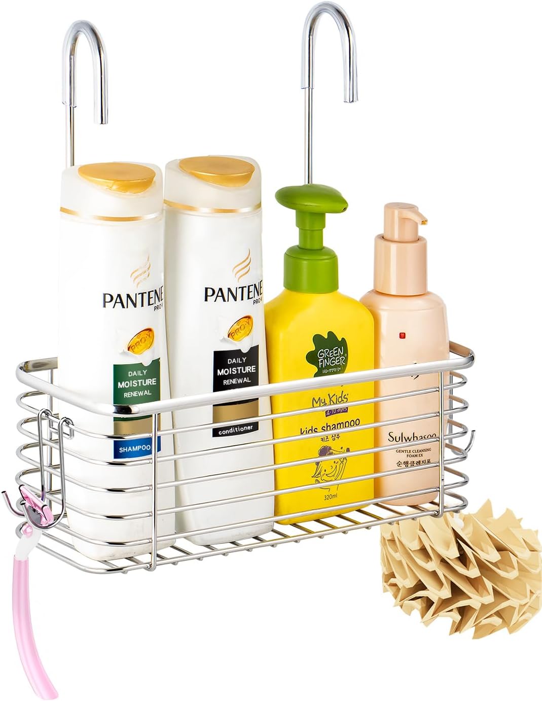Amazon.com: YQh hanging shower rack, bathroom storage rack, shampoo ...