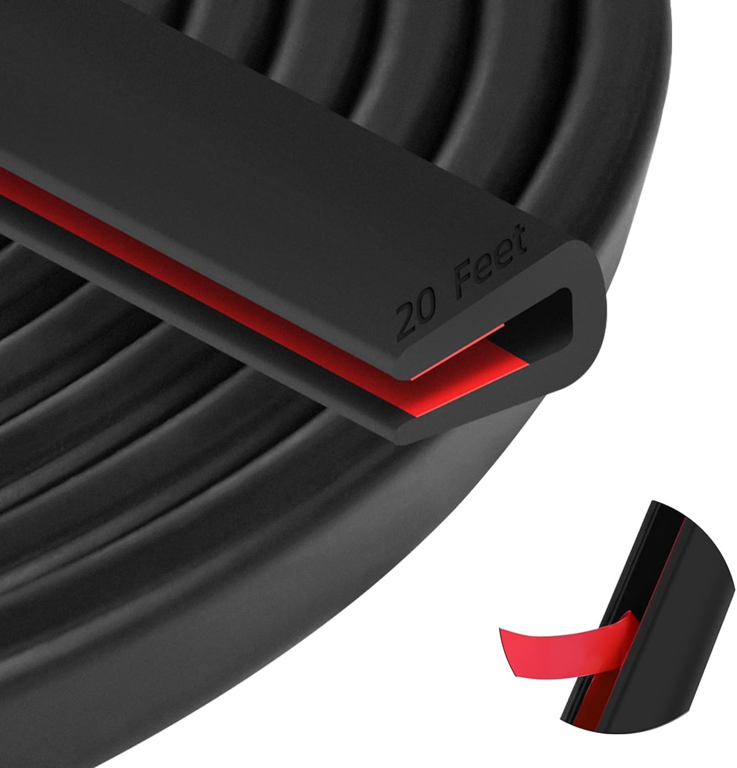 Rubber Edge Trim EPDM 20Feet U-Shaped Edge Protector for Sheet Metal ...