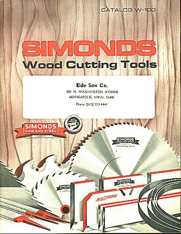 Simonds Saw and Steel Catalog W-100 (Wood Cutting Tools): n/a: Amazon ...
