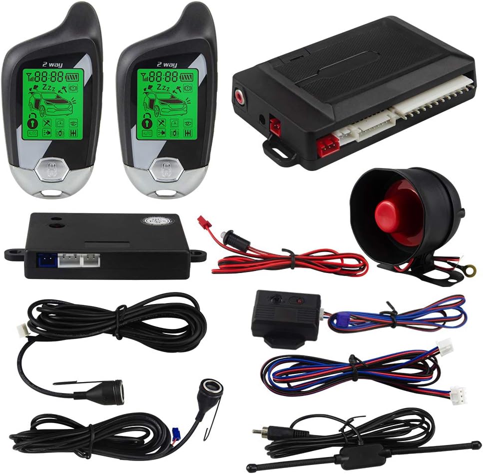 Amazon.com: EASYGUARD EC203 2 Way car Alarm System with LCD Pager ...