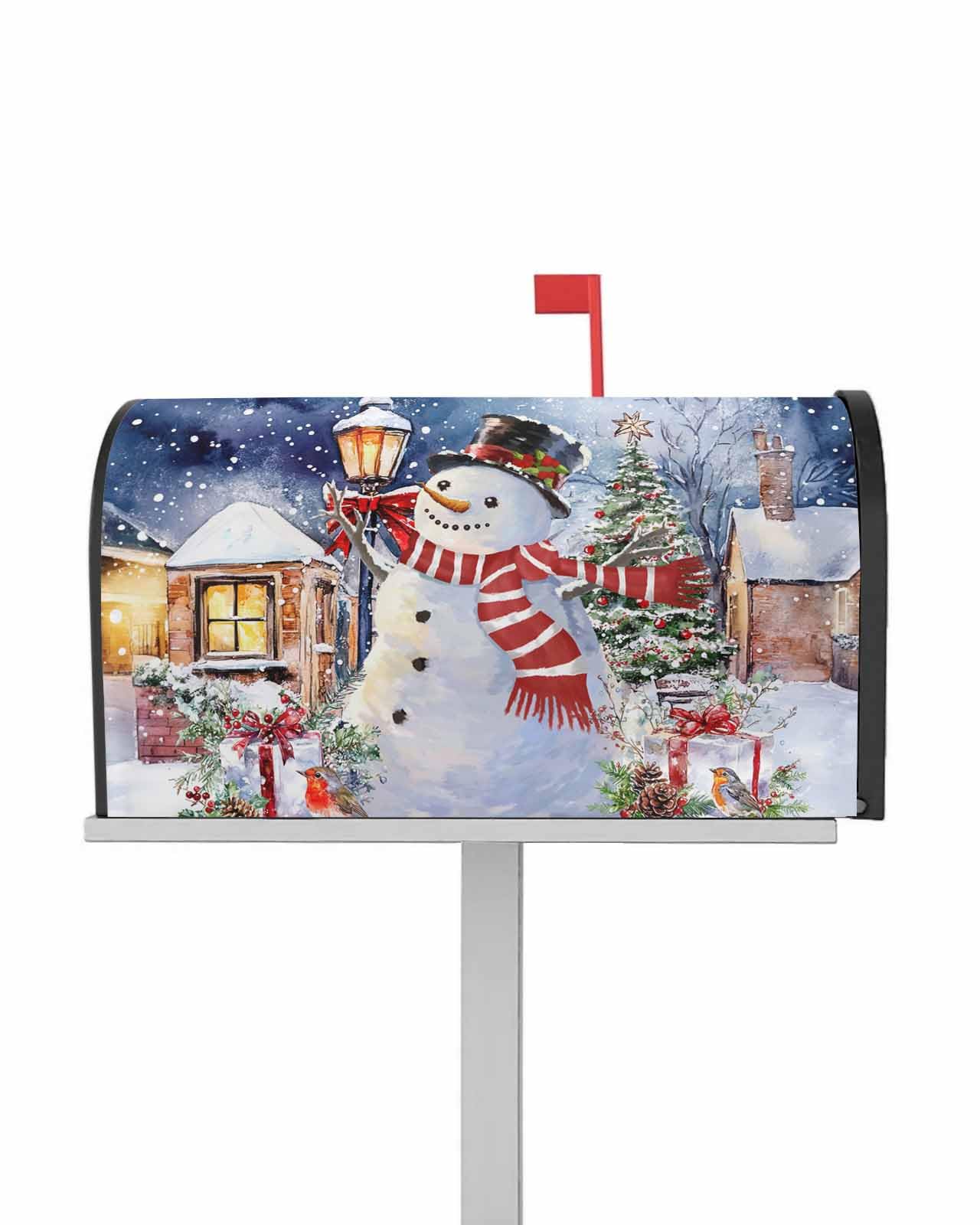 Amazon.com: Christmas Mailbox Covers Magnetic Standard Size 18x21 Inch ...