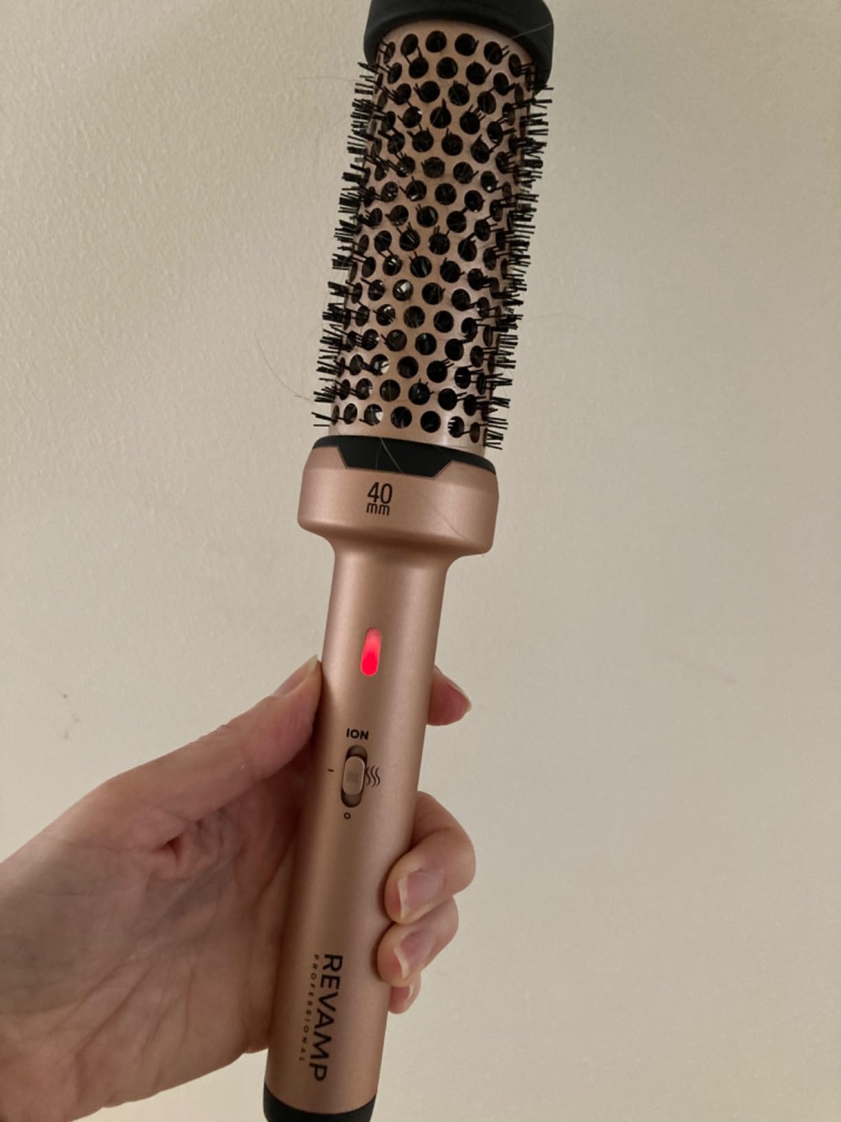 REVAMP Ceramic Hot Brush Styler - 40 mm Round Barrel Hair Curling Brush ...