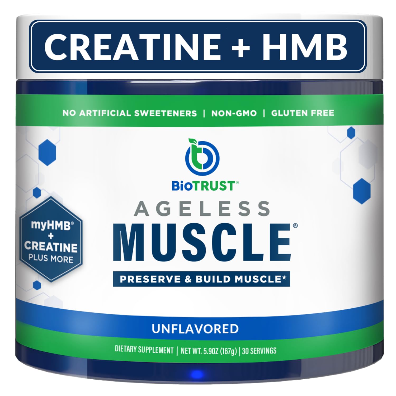 Amazon.com: BioTrust Ageless Muscle Builder - Creatine HMB Powder with ...