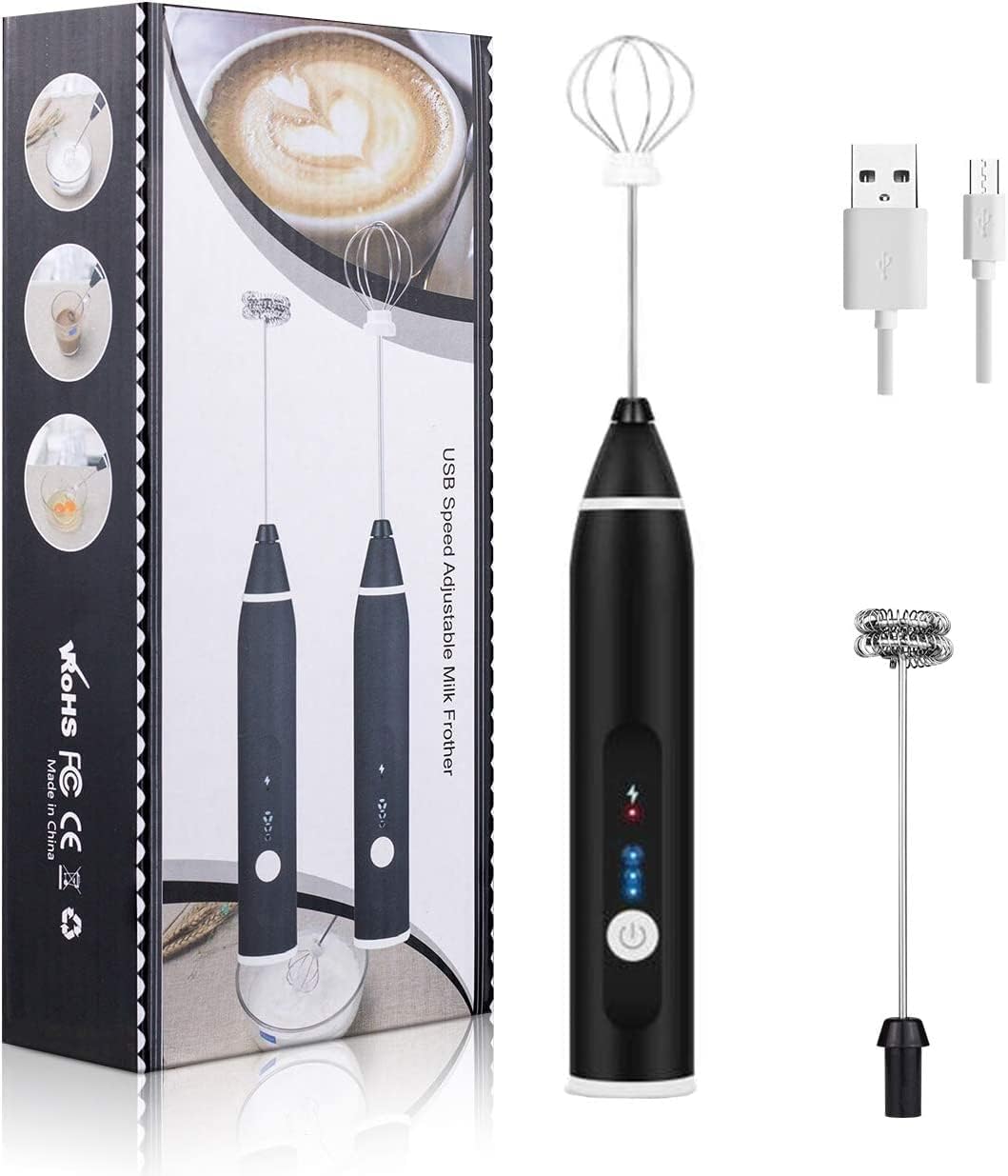 Hyper Stock Rechargeable Electric Milk Whisker, Handheld Beverage Mixer ...