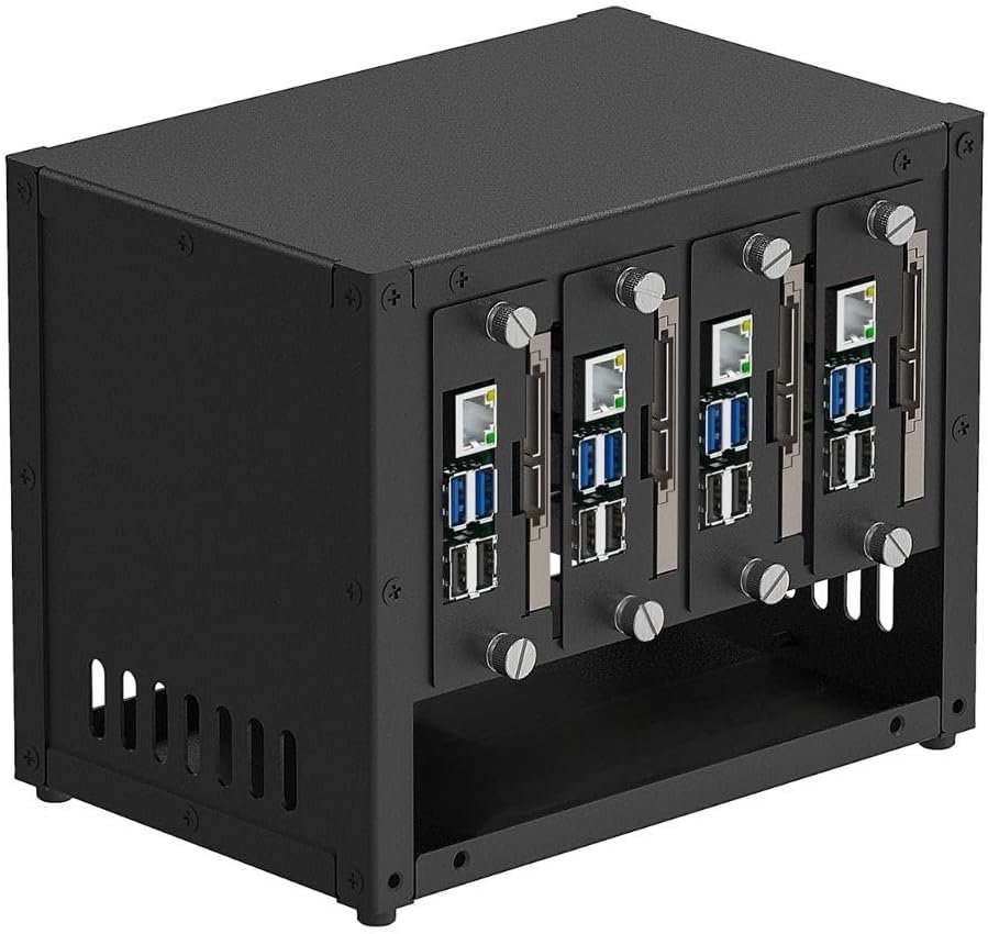 UCTRONICS Upgraded Complete Enclosure for Raspberry Pi Cluster, Compatible with Pi 5, 4B, 3B+/3B ...