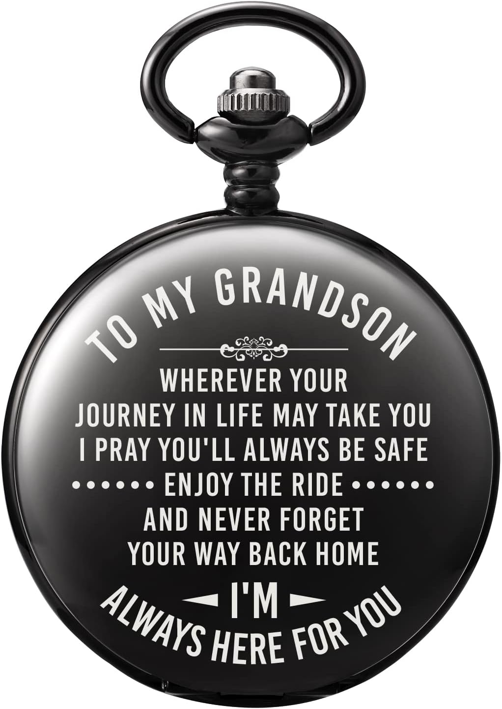 Amazon.com: TREEWETO Mens Engraved Pocket Watch Gifts from Grandpa ...