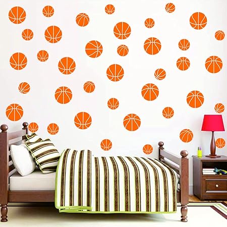 Amazon.com: Basketball Decals Basketball Sports Wall Sticker Boys Room ...