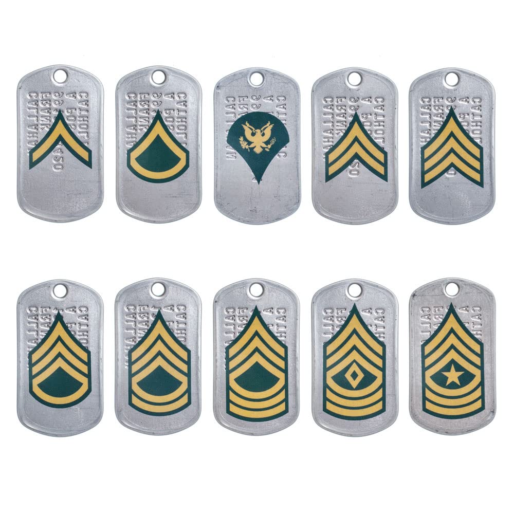 Buy Dog Tag Stickers - US Army Private First Class E-3 Enlisted Rank ...
