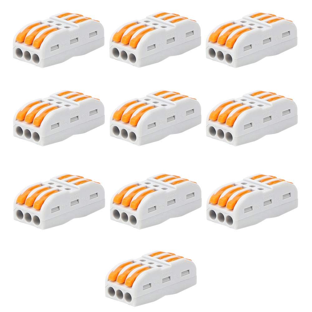 10pcs 3p Terminal 32a 250v Press Type Wire Connector No | Desertcart INDIA