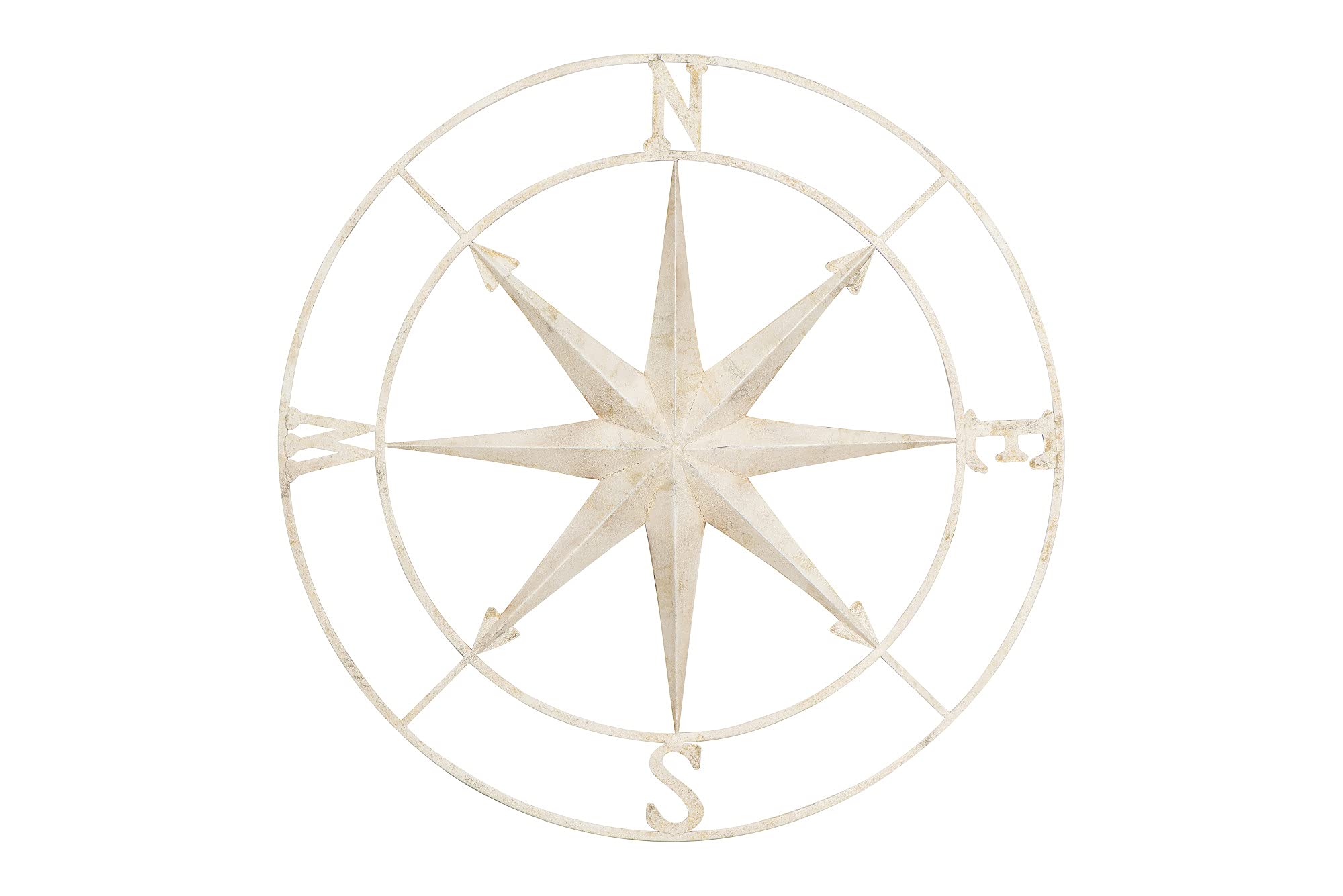 Amazon.com: Creative Co-Op Decorative Round Metal Compass Wall Décor ...