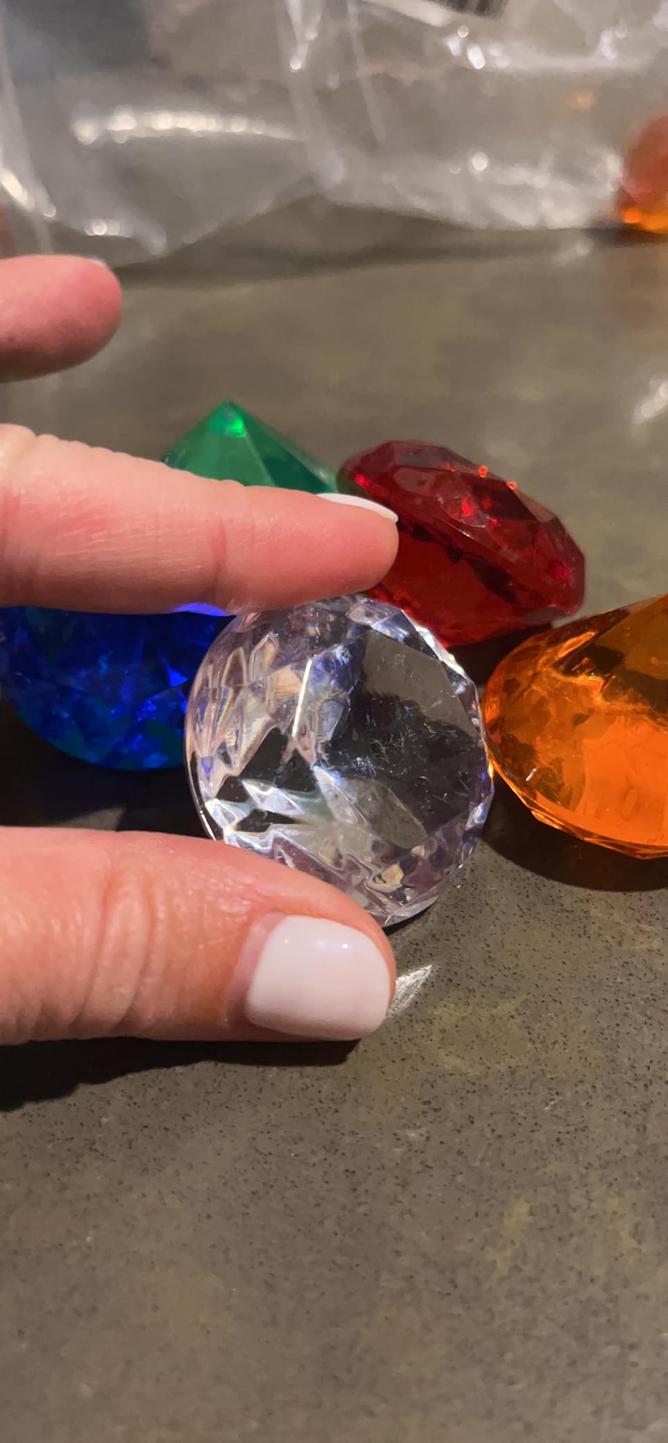 Amazon.com: Acrylic Diamond Large Gems Pirate Round Treasure Toy Gems ...