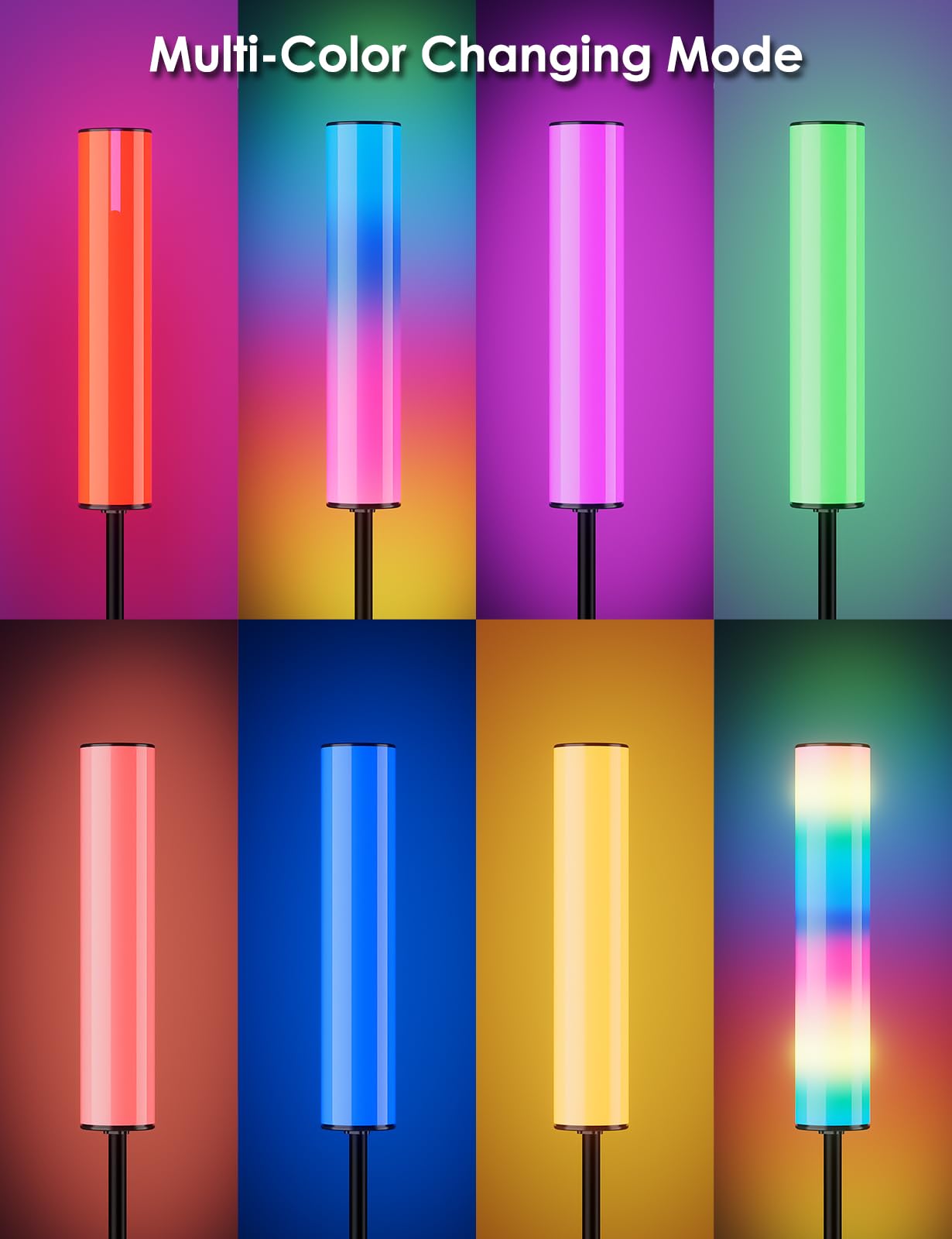 Snapklik.com : YIKBIK RGB Corner Floor Lamp, 20W LED Corner Lamp RGBW ...