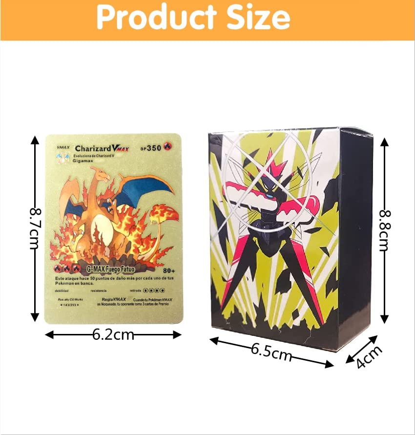 Buy DHYYDS 100 Shiny Vmax Cards, Unofficial Card, Flash Card Funny Card ...