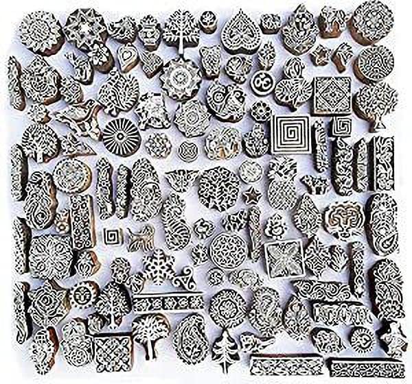 Mohini Handicraft Wooden Craft Block Print Wood Stamps | Multidesign ...