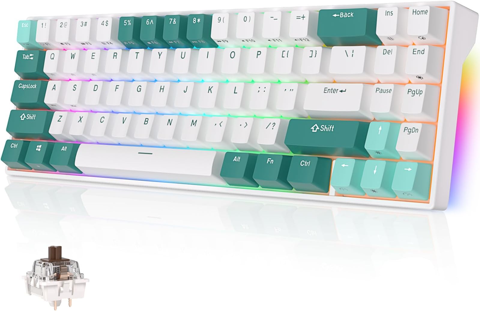 Amazon.com: RK ROYAL KLUDGE RK71 Mechanical Gaming Keyboard - 71Key ...