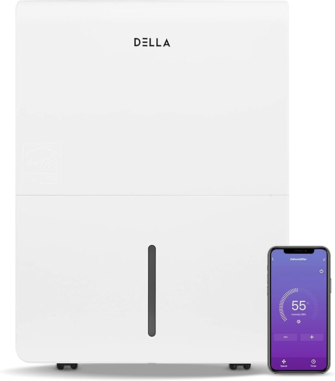 Amazon.com - DELLA 3000 Sq. Ft Smart Dehumidifier WIFI, 35 Pint DOE ...